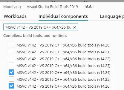 如何在同一工具集版本下存在多个版本的情况下设置默认的MSVC编译器版本 cmake visual-studio-2019 - Dev59
