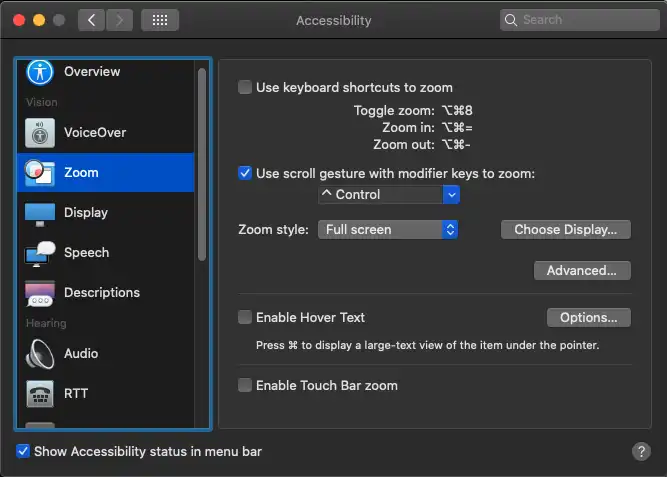 如何在我的Mac屏幕上将所有内容放大而不降低分辨率？ macos display resolution - Dev59