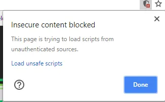 如何让Chrome允许混合内容？ google-chrome http browser https mixed-content - Dev59