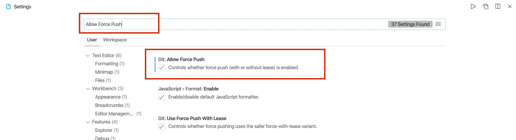 在VS Code中是否可以使用git push --force命令强制推送？ visual-studio-code - Dev59