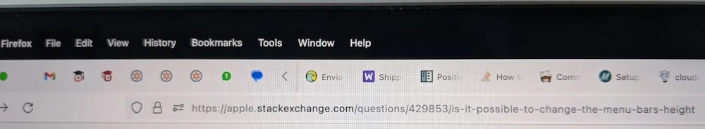 能否更改菜单栏的高度？ macos menu-bar - Dev59