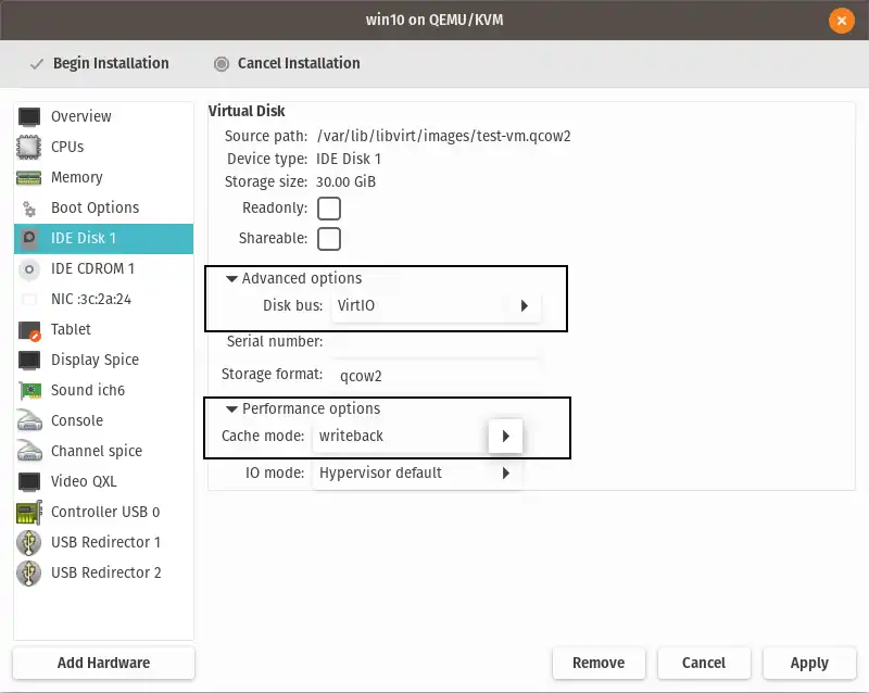 如何正确配置Virt-Manager（QEMU/KVM）与Windows客户机 18.04 virtualization kvm ...