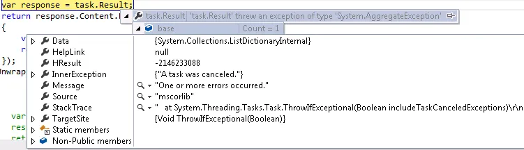 HttpClient - 任务被取消？ c# task-parallel-library dotnet-httpclient - Dev59