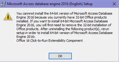 如何解决：“您无法安装32/64位的Microsoft Access数据库引擎，因为您当前已经安装了64/32位的Office"？ microsoft-office 64-bit ...
