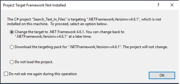 如何修复/解决异常：未找到框架“.NETFramework，版本=v4.6.1”的参考程序集？ visual-studio-2017 .net-framework-version - Dev59